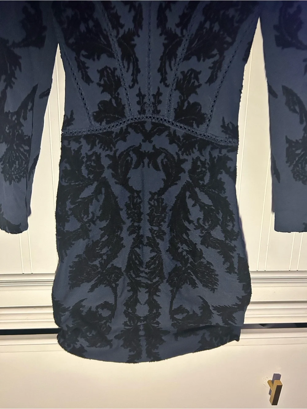 Zac Posen | Dresses | Zac Posen Womens Navy Blue Dress With Black ...